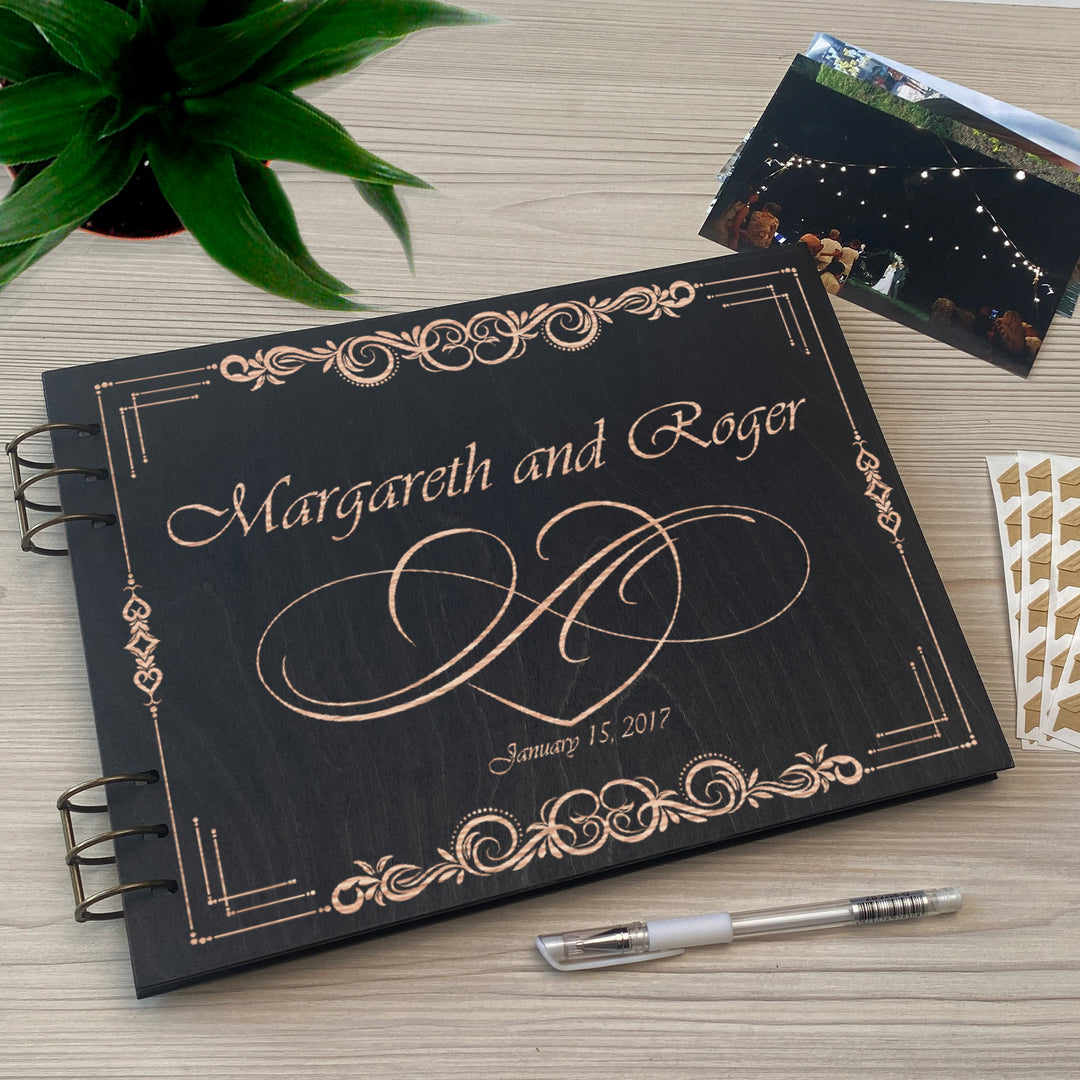 Personalized photo album cover and Love engraving – skinwoodukraine