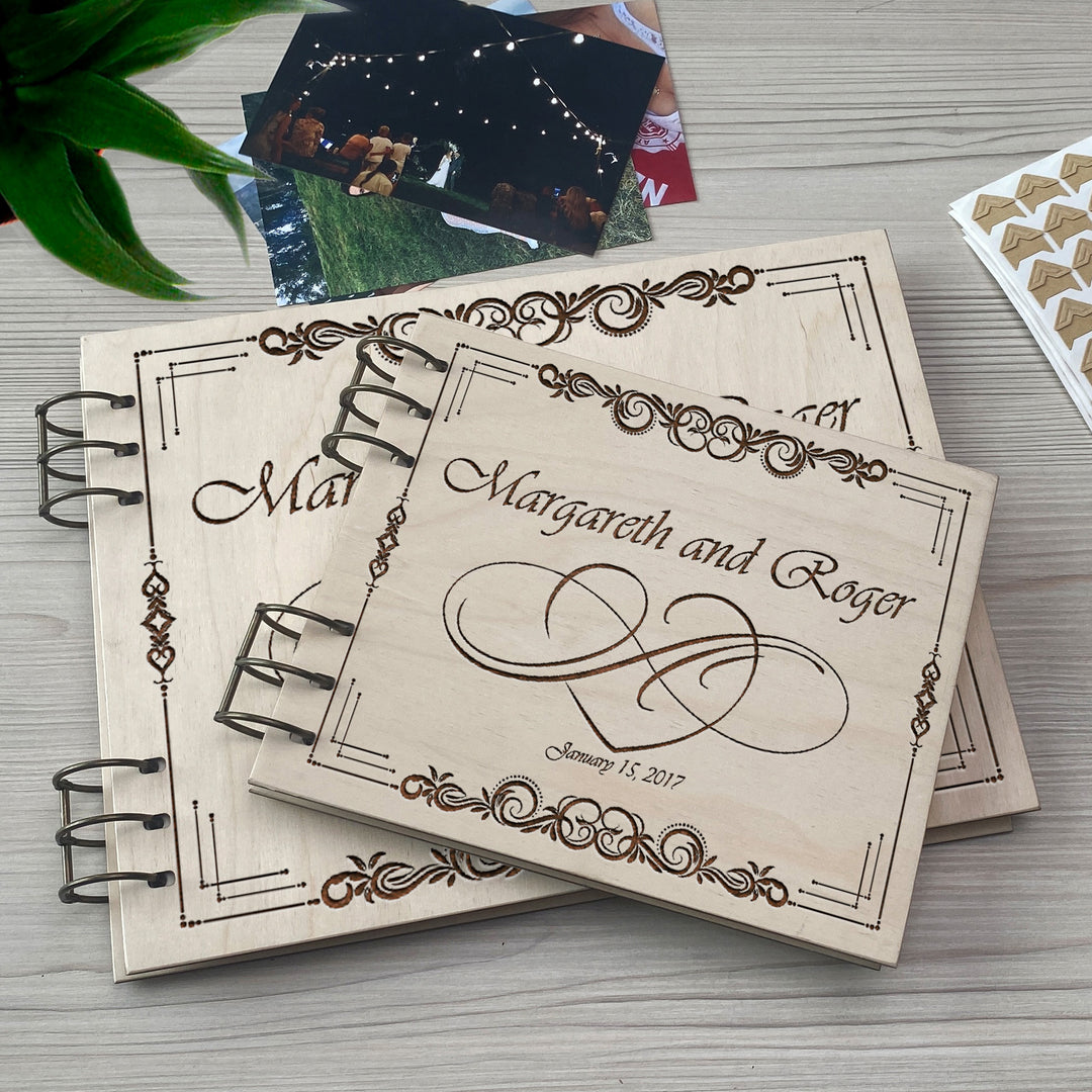 Personalized photo album cover and Love engraving – skinwoodukraine